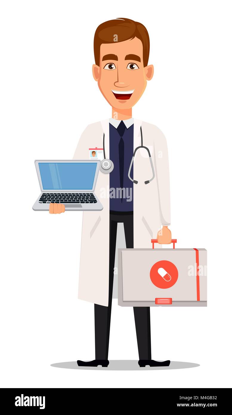 Laptop stethoscope first aid Stock Vector Images - Alamy