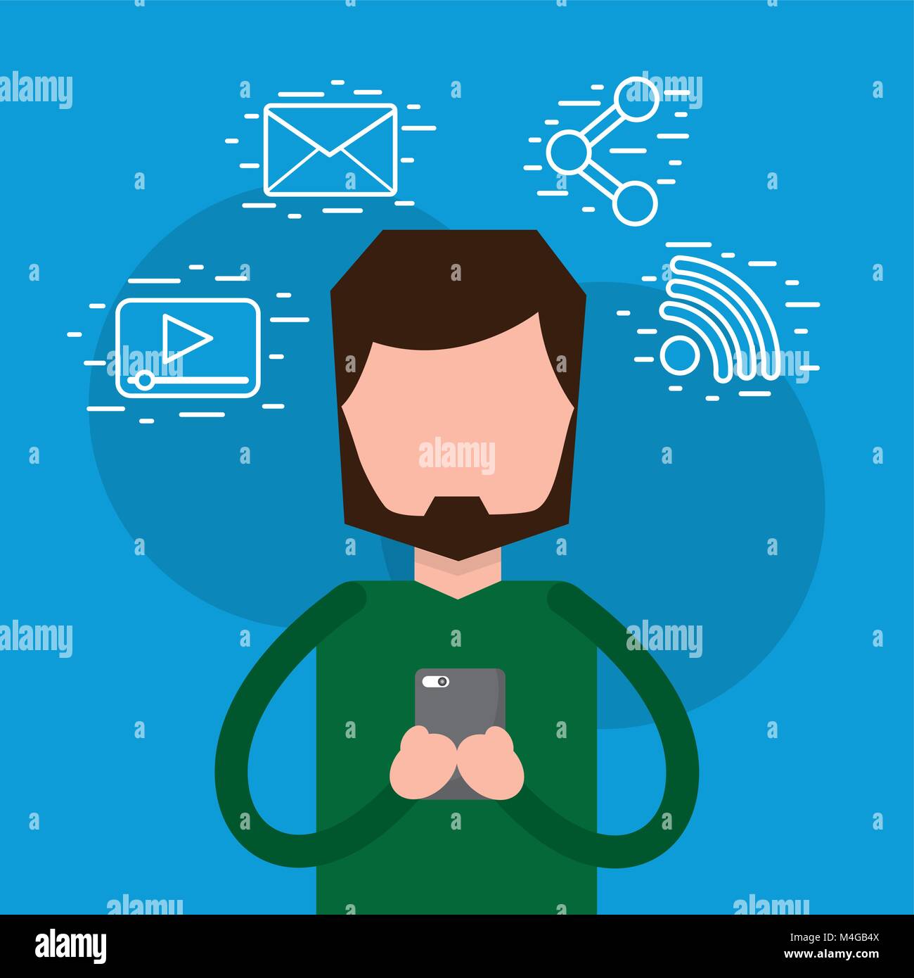 Typing chatting Stock Vector Images - Alamy