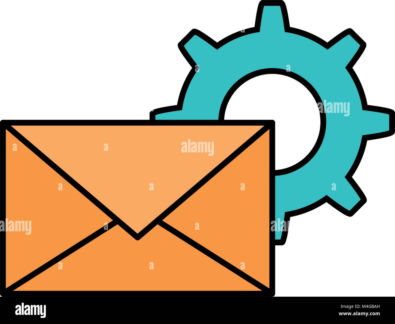 Email setup icon Stock Vector Images - Alamy