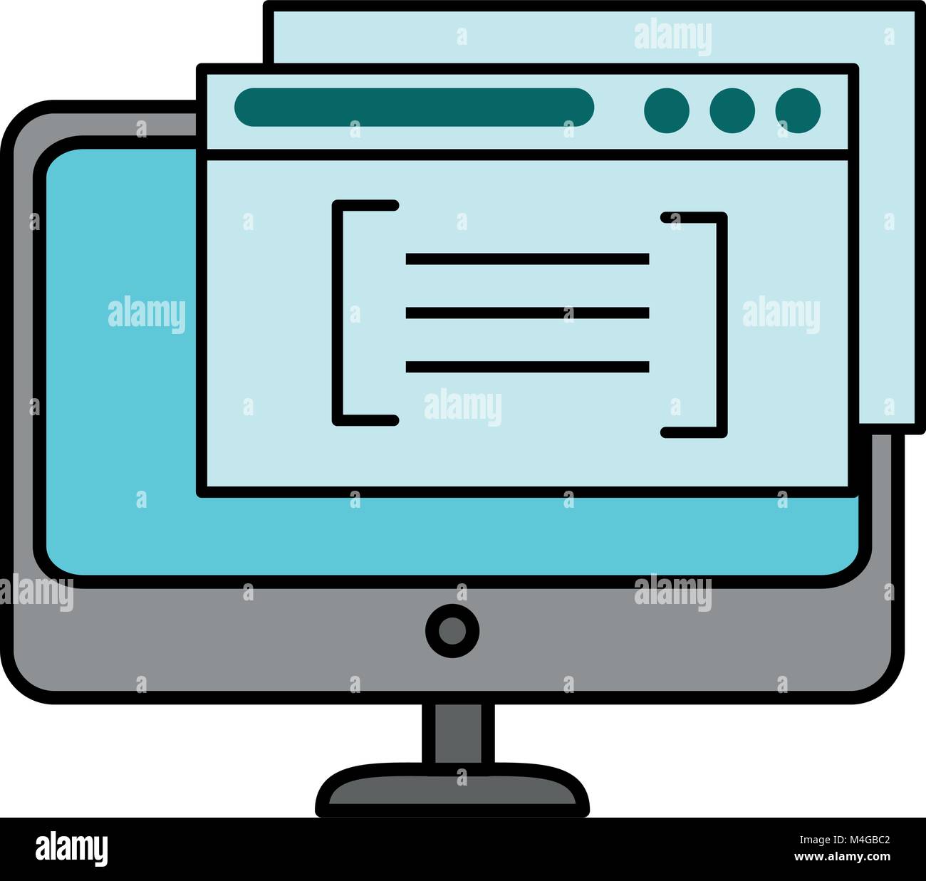 monitor computer with templates Stock Vector Image & Art - Alamy