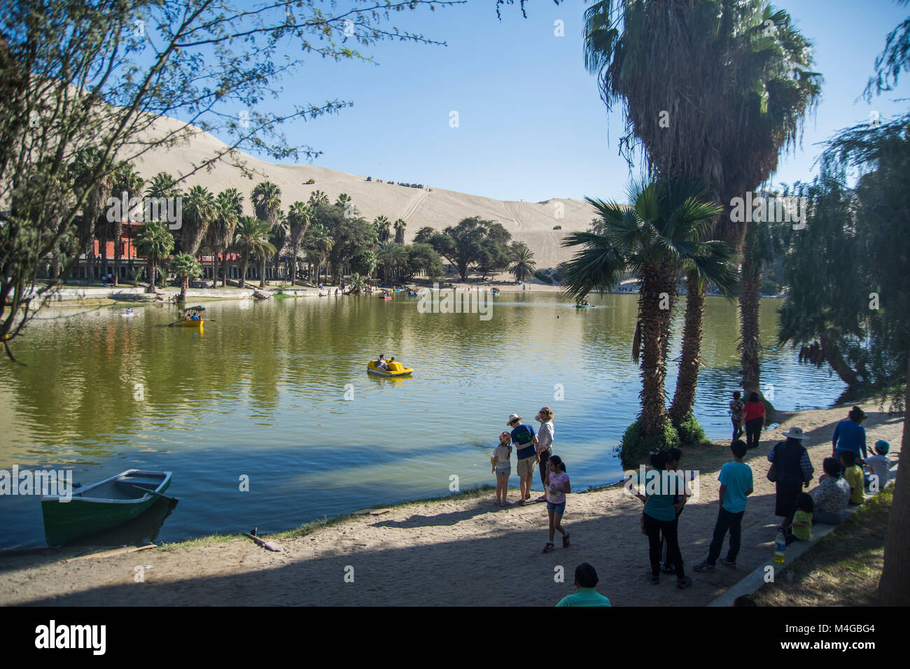 La Huacachina Oasis in Ica desert in Peru Stock Photo - Alamy
