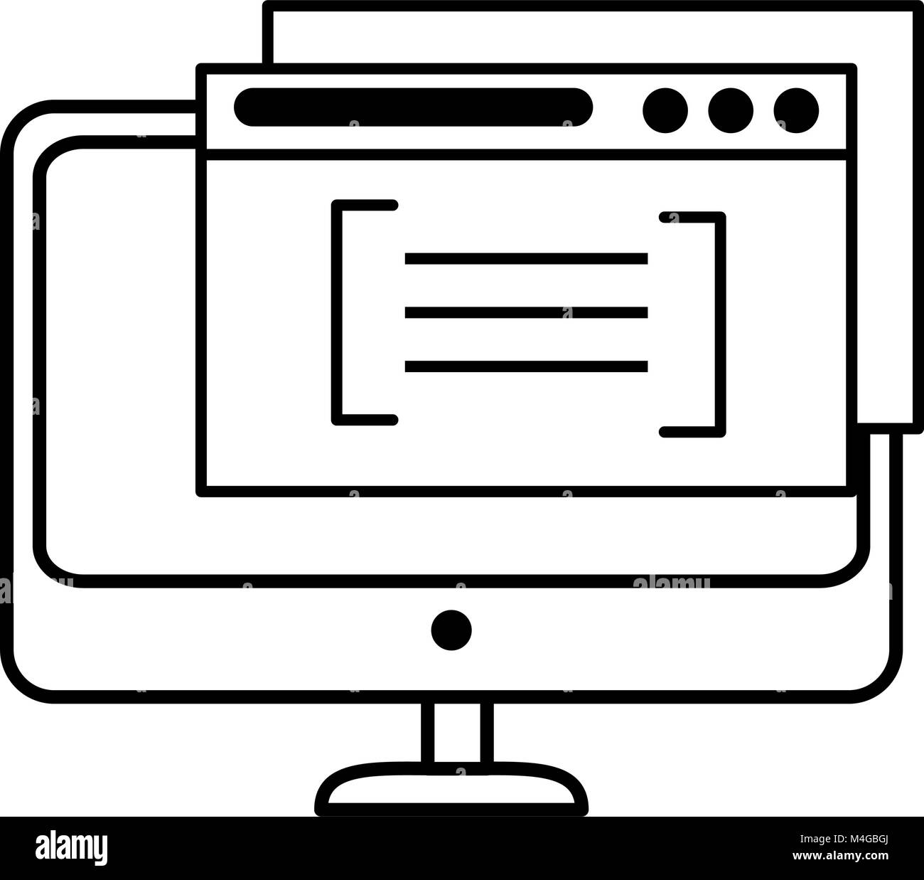 monitor computer with templates Stock Vector Image & Art - Alamy