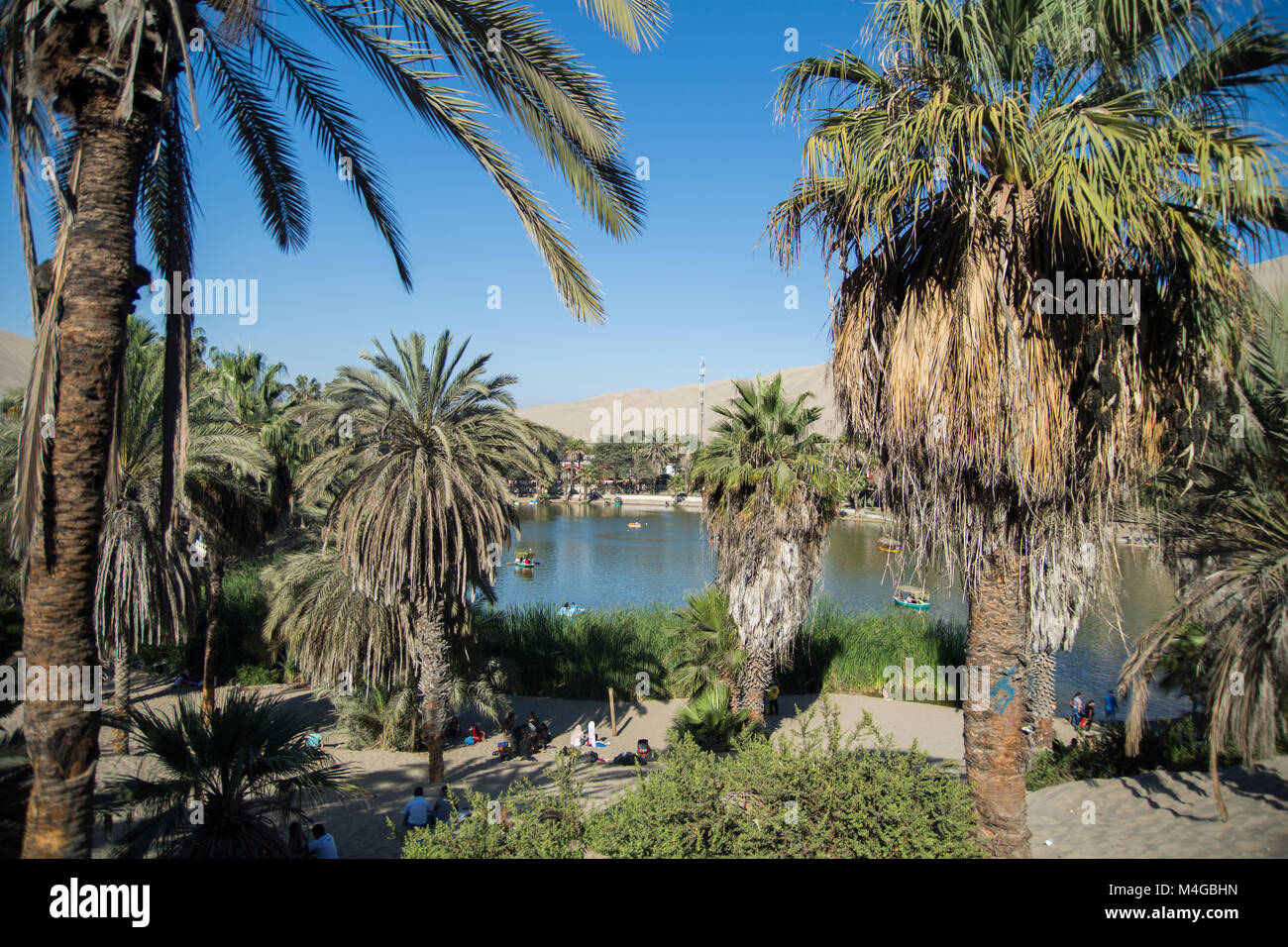 La Huacachina Oasis in Ica desert in Peru Stock Photo - Alamy