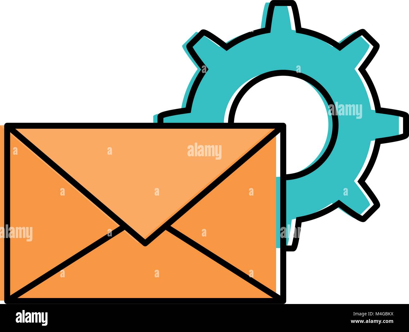 Email setup icon Stock Vector Images - Alamy