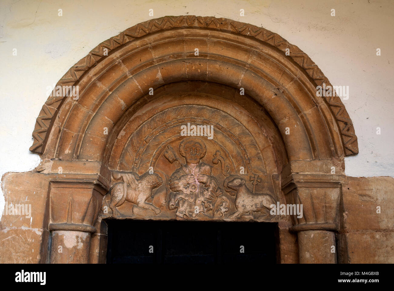 The Norman north door tympanum, St. Peter and St. Paul`s Church, Church ...
