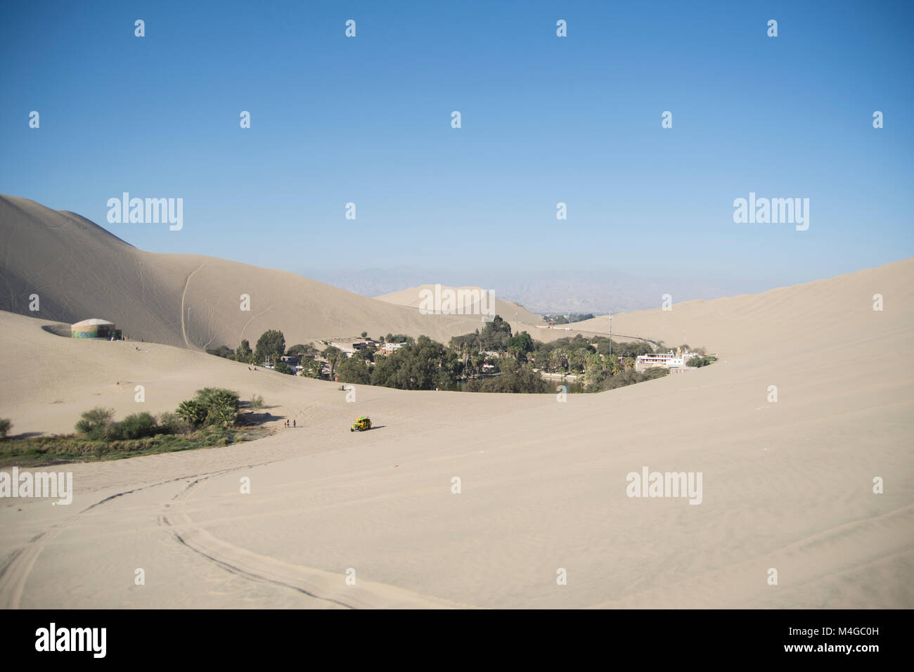 La Huacachina Oasis in Ica desert in Peru Stock Photo - Alamy