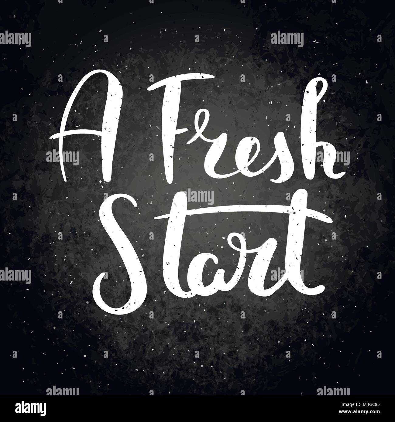 A fresh start. Hand drawn vector lettering phrase. Modern motivating ...