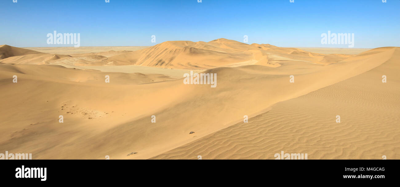 Big sand dunes panorama. Desert or beach sand textured background Stock ...