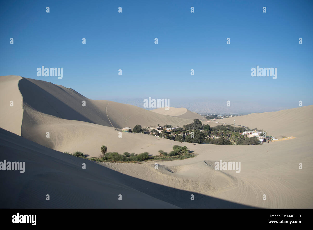 La Huacachina Oasis in Ica desert in Peru Stock Photo - Alamy