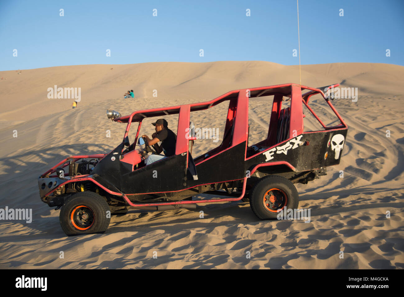 Tubular car running in Huacachina, Ica desert, Peru Stock Photo - Alamy