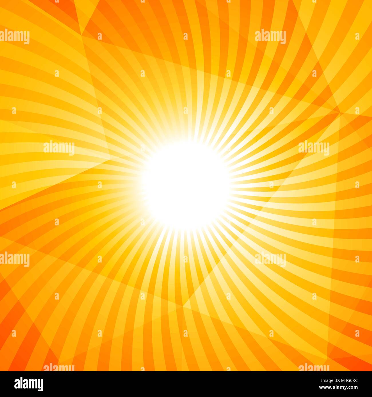 orange summer background with sun rays Stock Vector Image & Art - Alamy