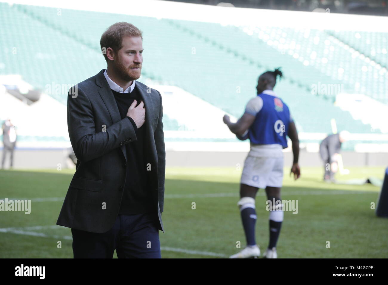 England rugby team open training session twickenham stadium hi-res ...