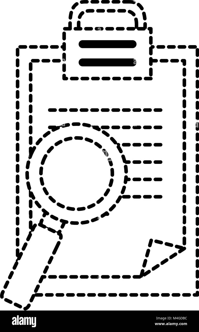 checklist document with magnifying glass Stock Vector Image & Art - Alamy