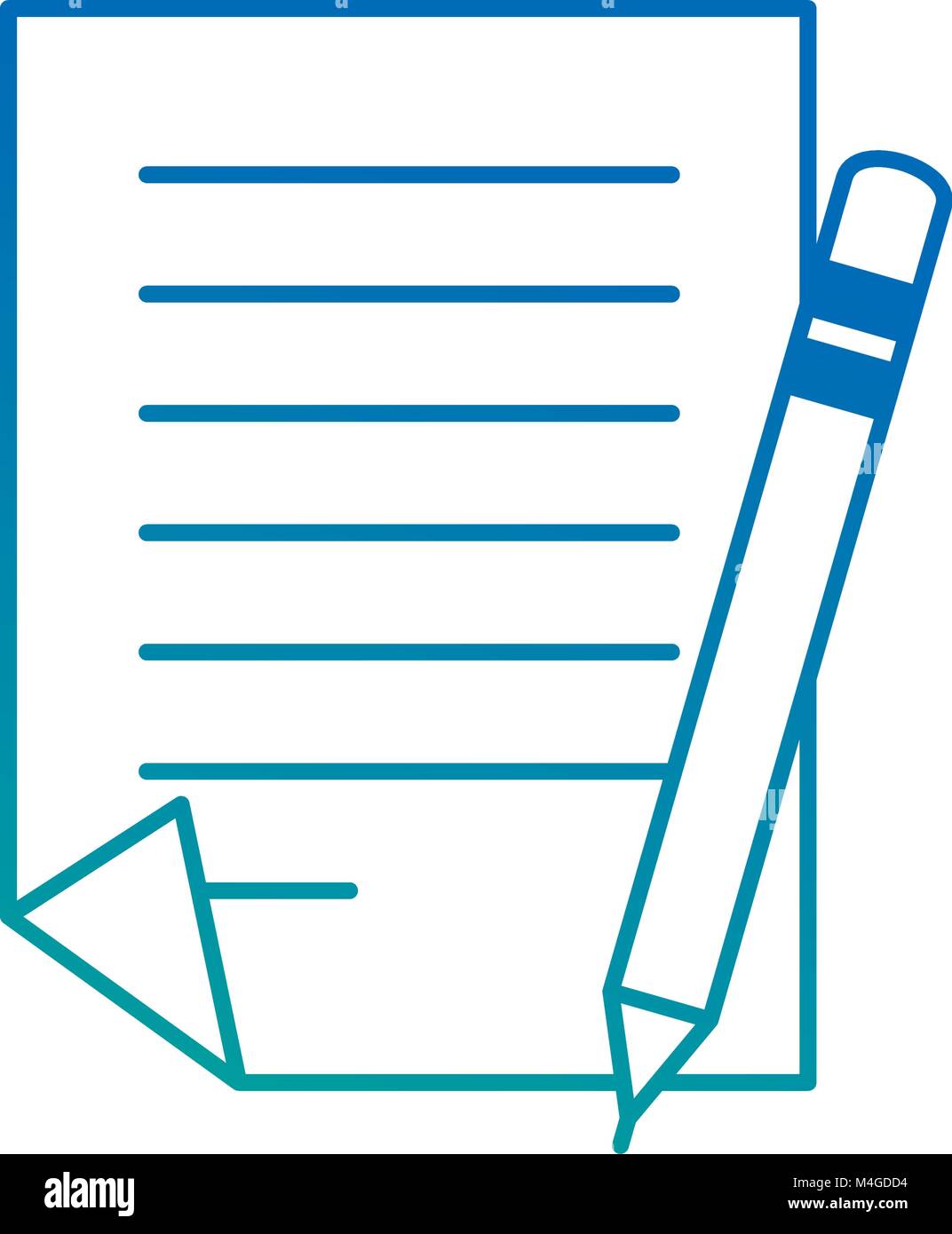 document paper with pencil Stock Vector Image & Art - Alamy