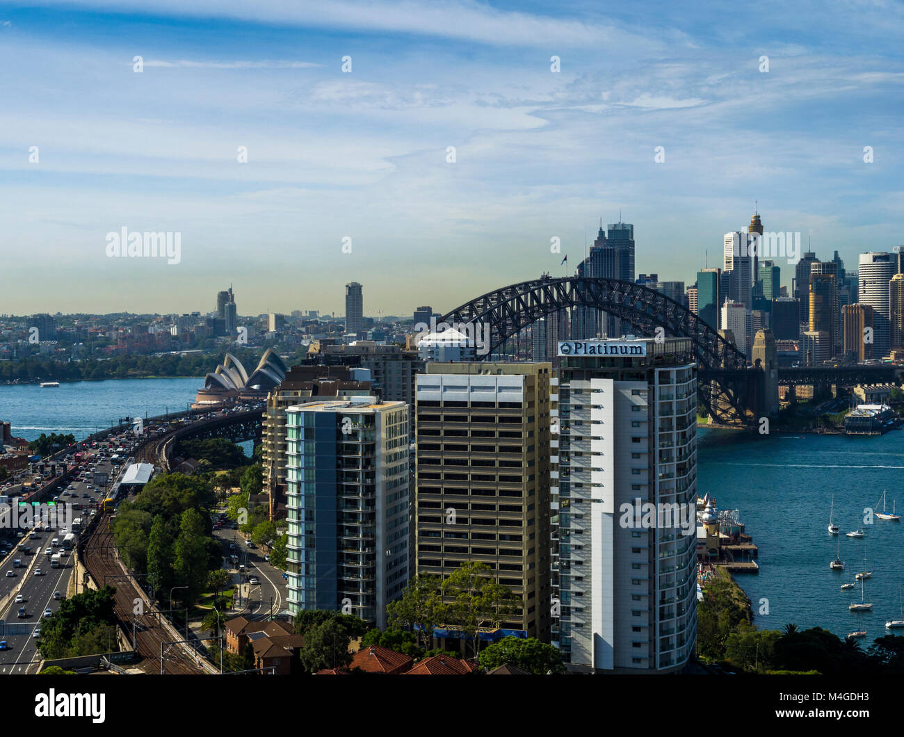 Sydney tower eye bridge hi-res stock photography and images - Alamy