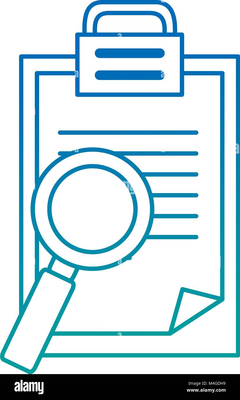checklist document with magnifying glass Stock Vector Image & Art - Alamy