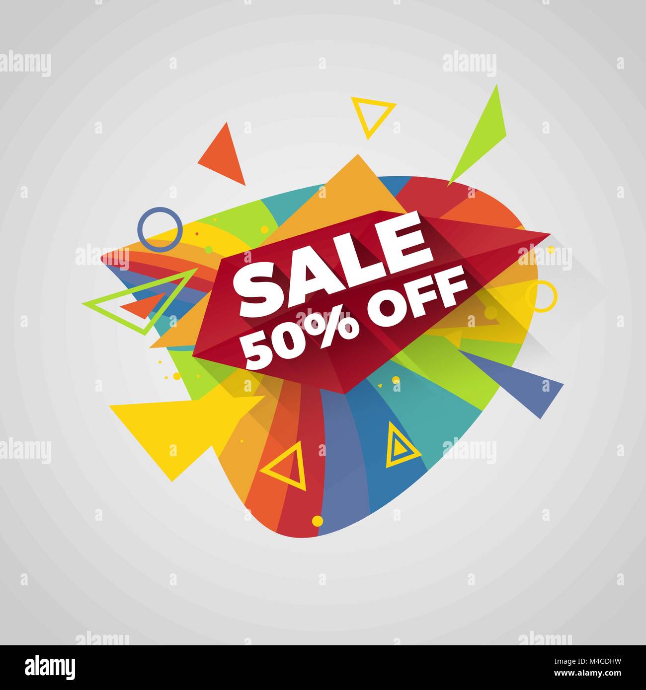 special offer sale tag discount symbol in rainbow colors Stock Vector ...