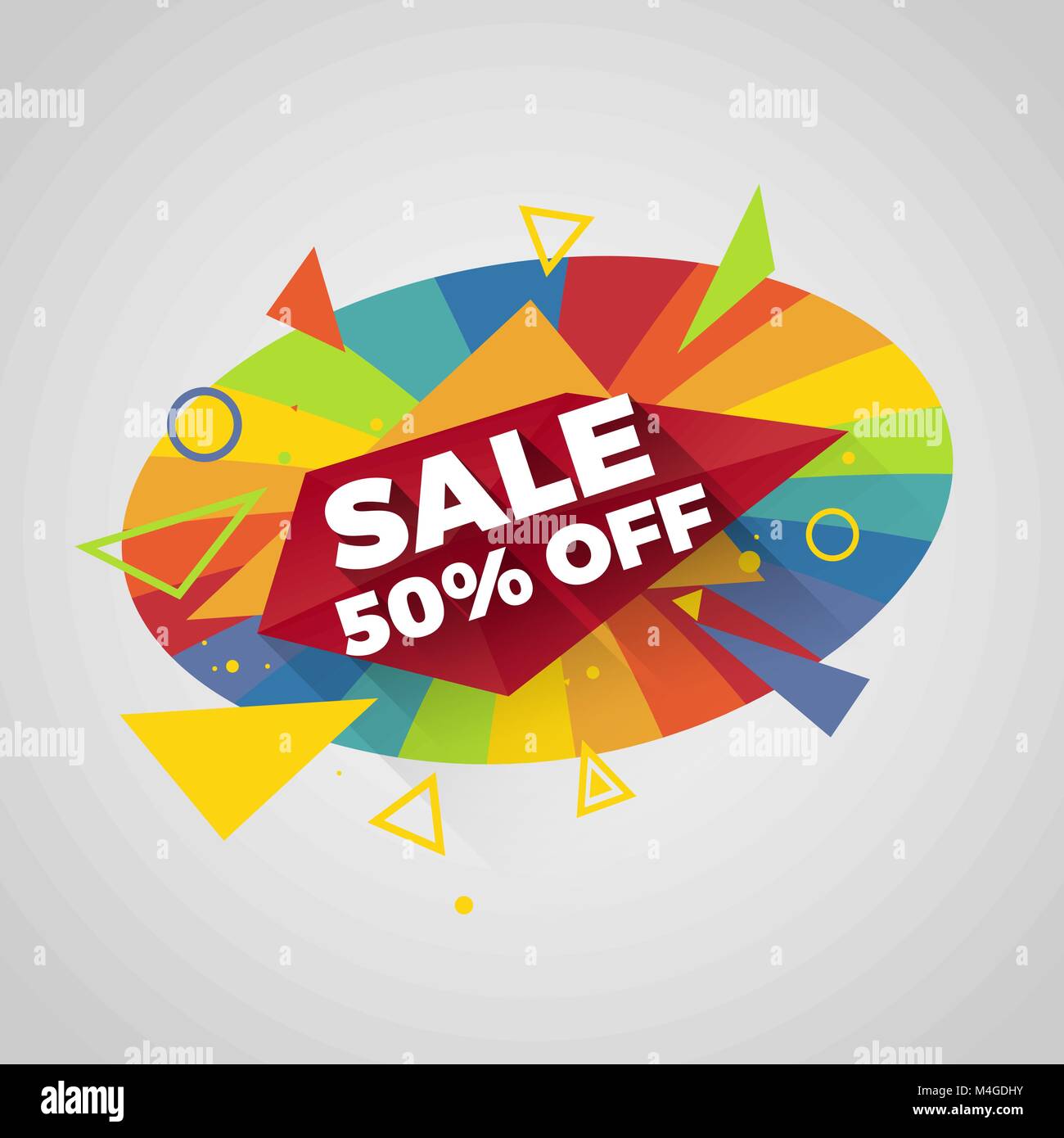 special offer sale tag discount symbol in rainbow colors Stock Vector ...