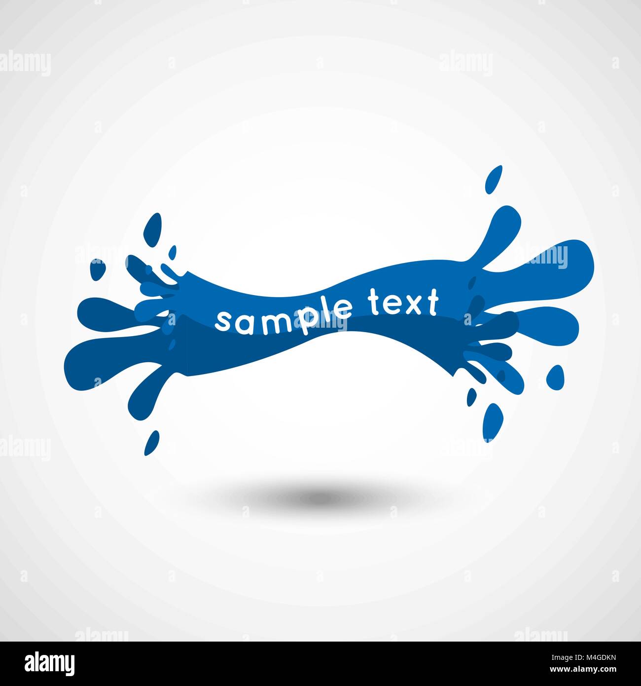 water banners with splatters and drops, graphic design element Stock ...