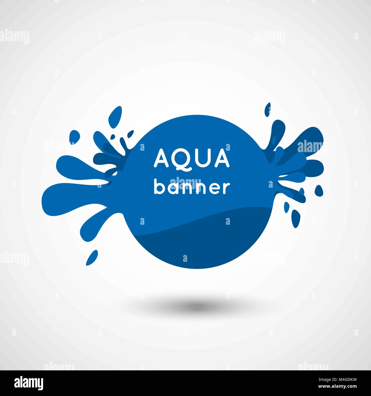 water banners with splatters and drops, graphic design element Stock ...