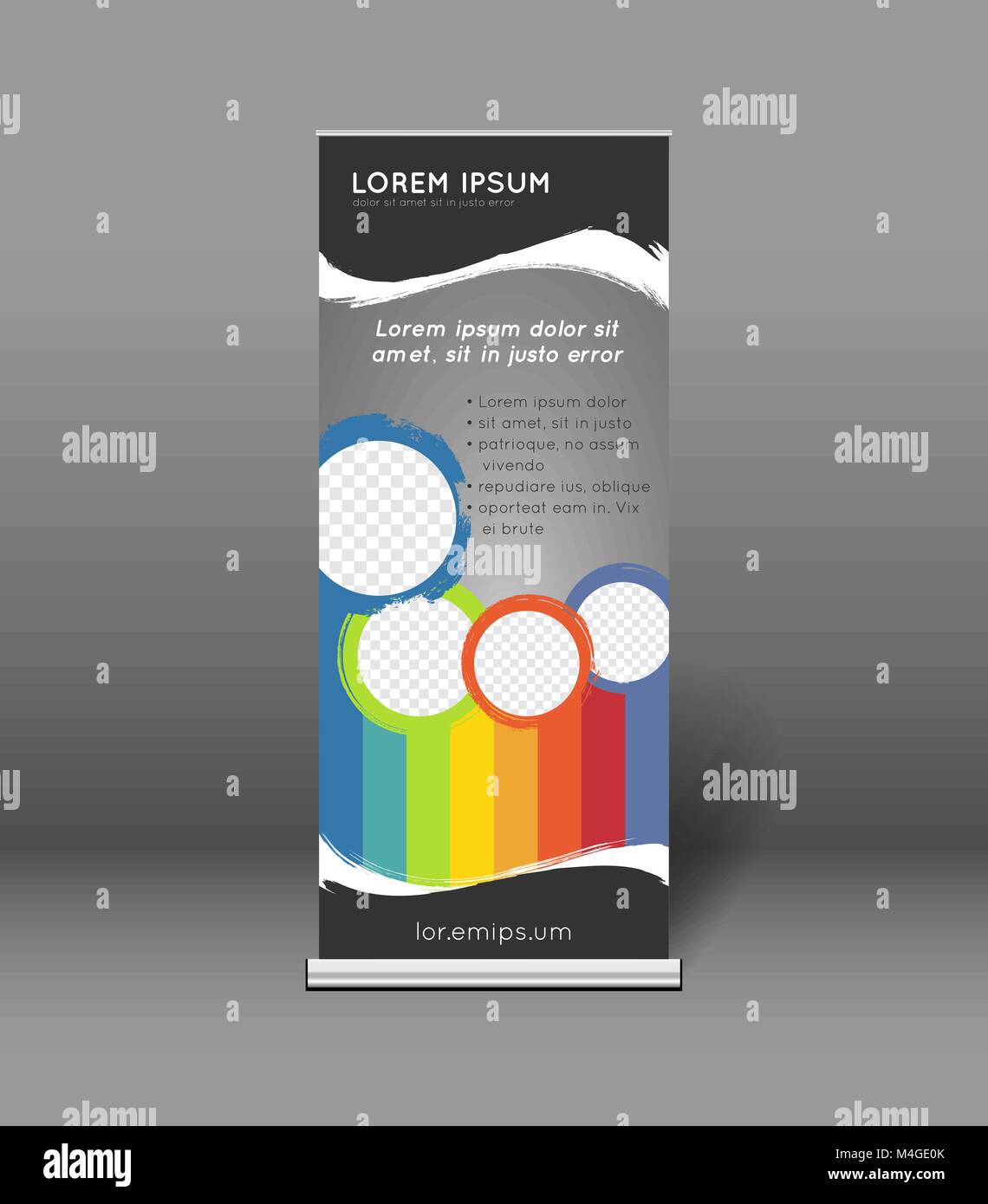colorful roll up banner template Stock Vector Image & Art - Alamy