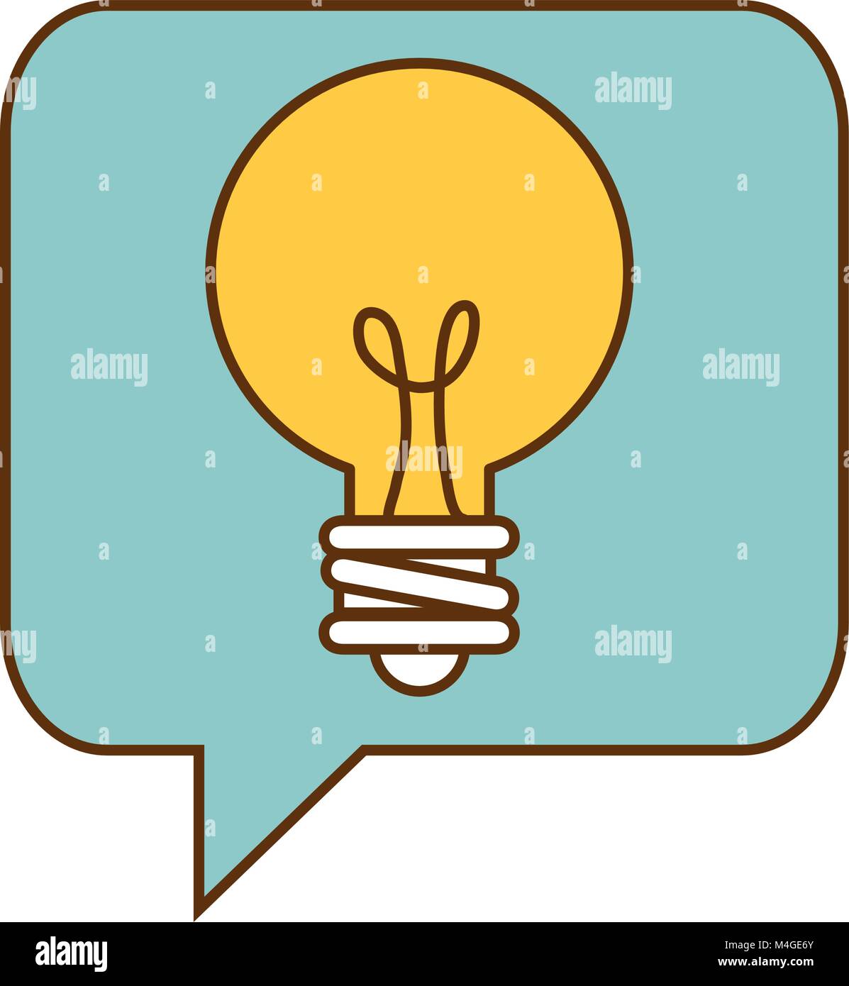 speech bubble with bulb light Stock Vector Image & Art - Alamy