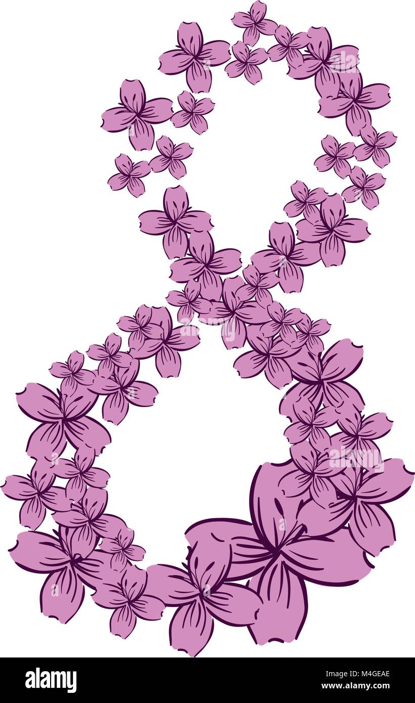 floral decoration in the shape of eight Stock Vector Image & Art - Alamy
