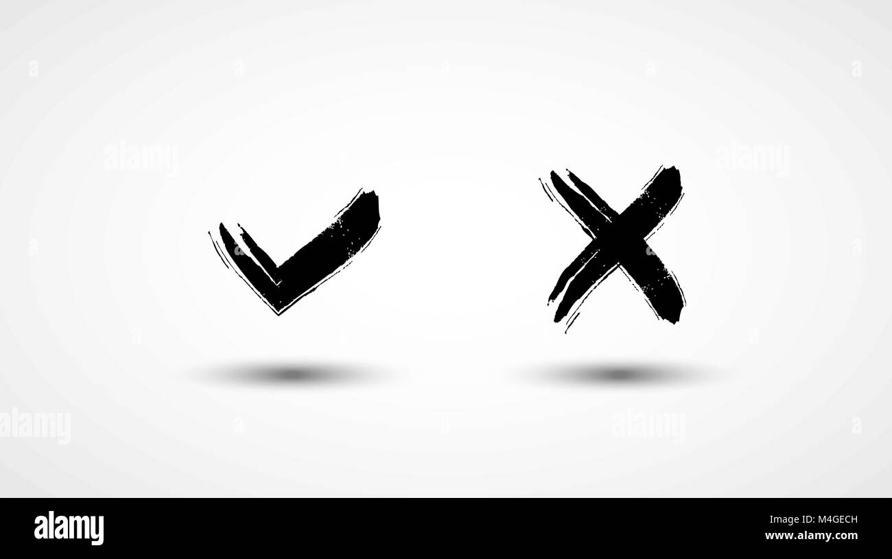 right, wrong sign symbol set Stock Vector Image & Art - Alamy