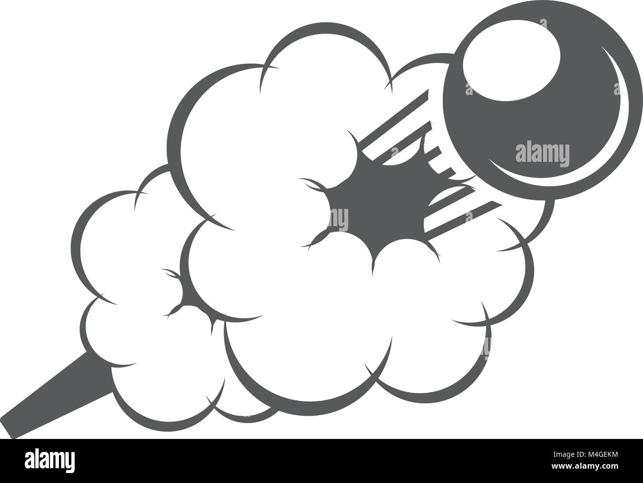Flying with cannonball Stock Vector Images - Alamy