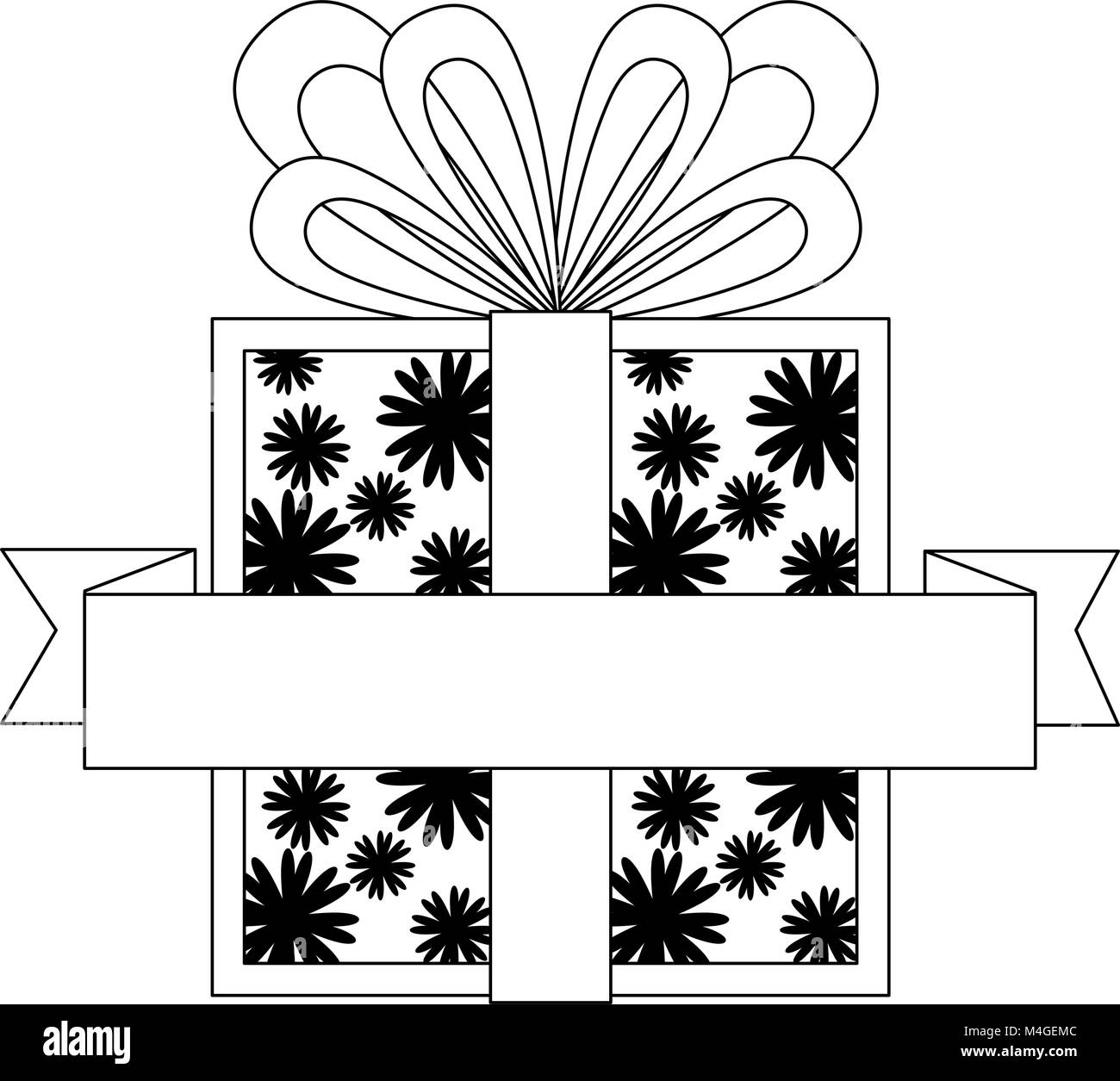 Flowers present box Stock Vector Images - Alamy