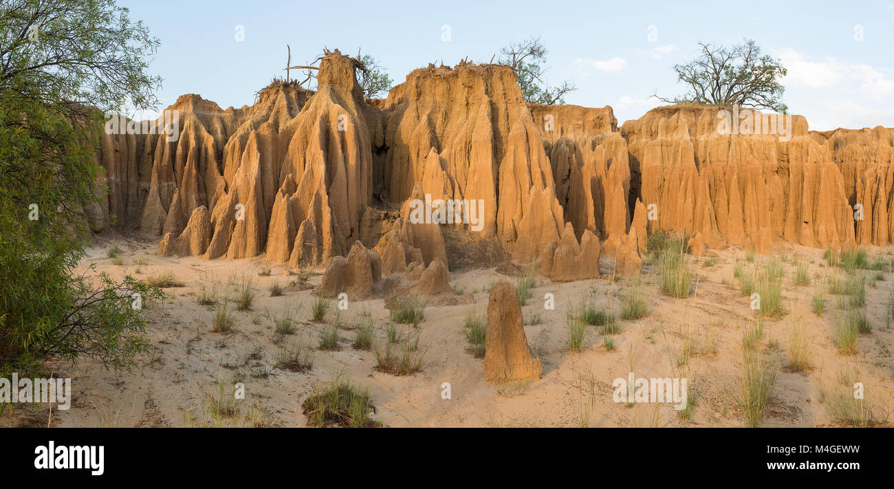 Panorama of an erosion canyon at the Koranna Mountain near Excelsior in ...