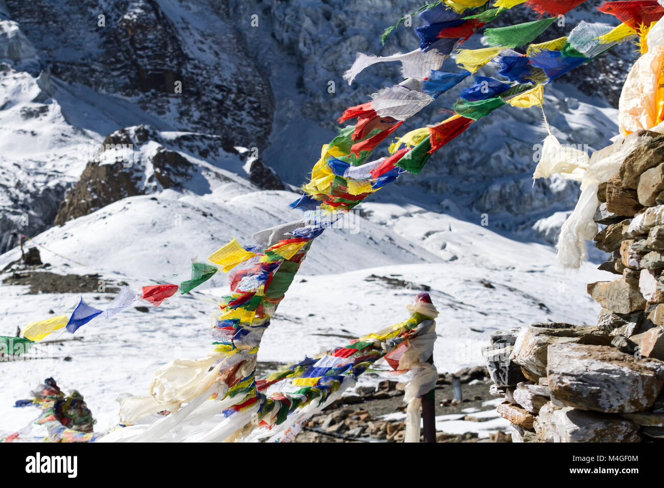 Prayer flags, Himalayas, Nepal Stock Photo - Alamy