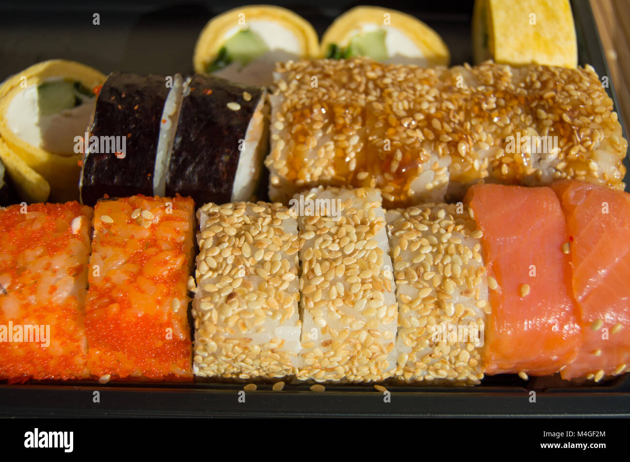 Set sushi in a traditional Japanese restaurant Stock Photo - Alamy