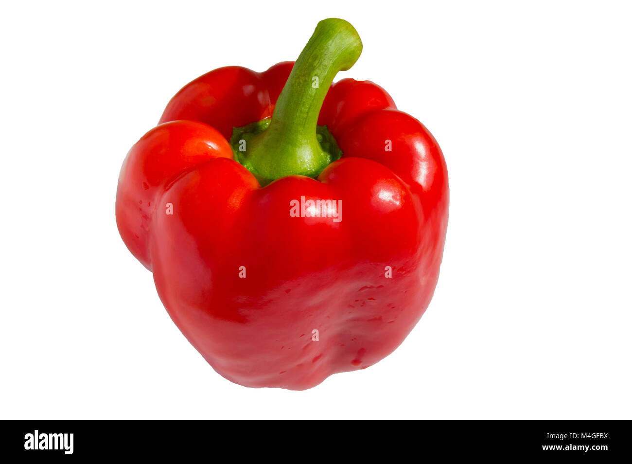 Raw red sweet pepper isolated on white background Stock Photo - Alamy
