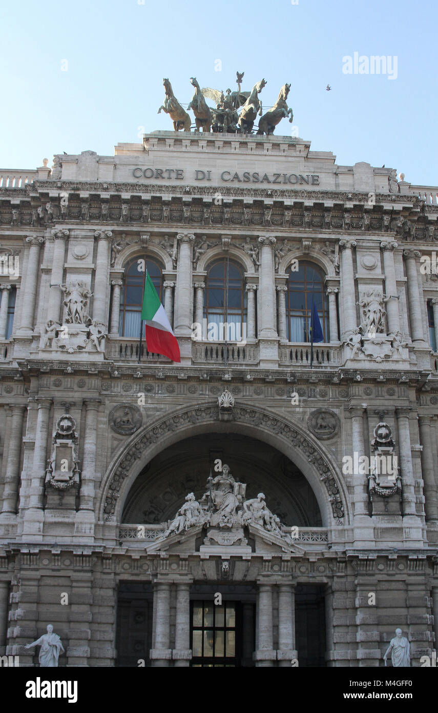 Quadriga of Winged Victory on top of the Palace of Justice with the ...