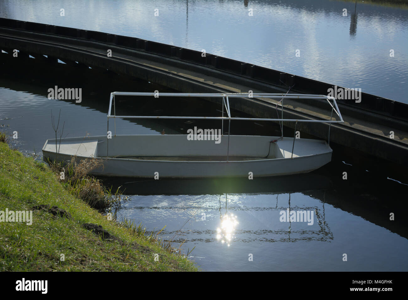Passage boat on a river Stock Photo - Alamy