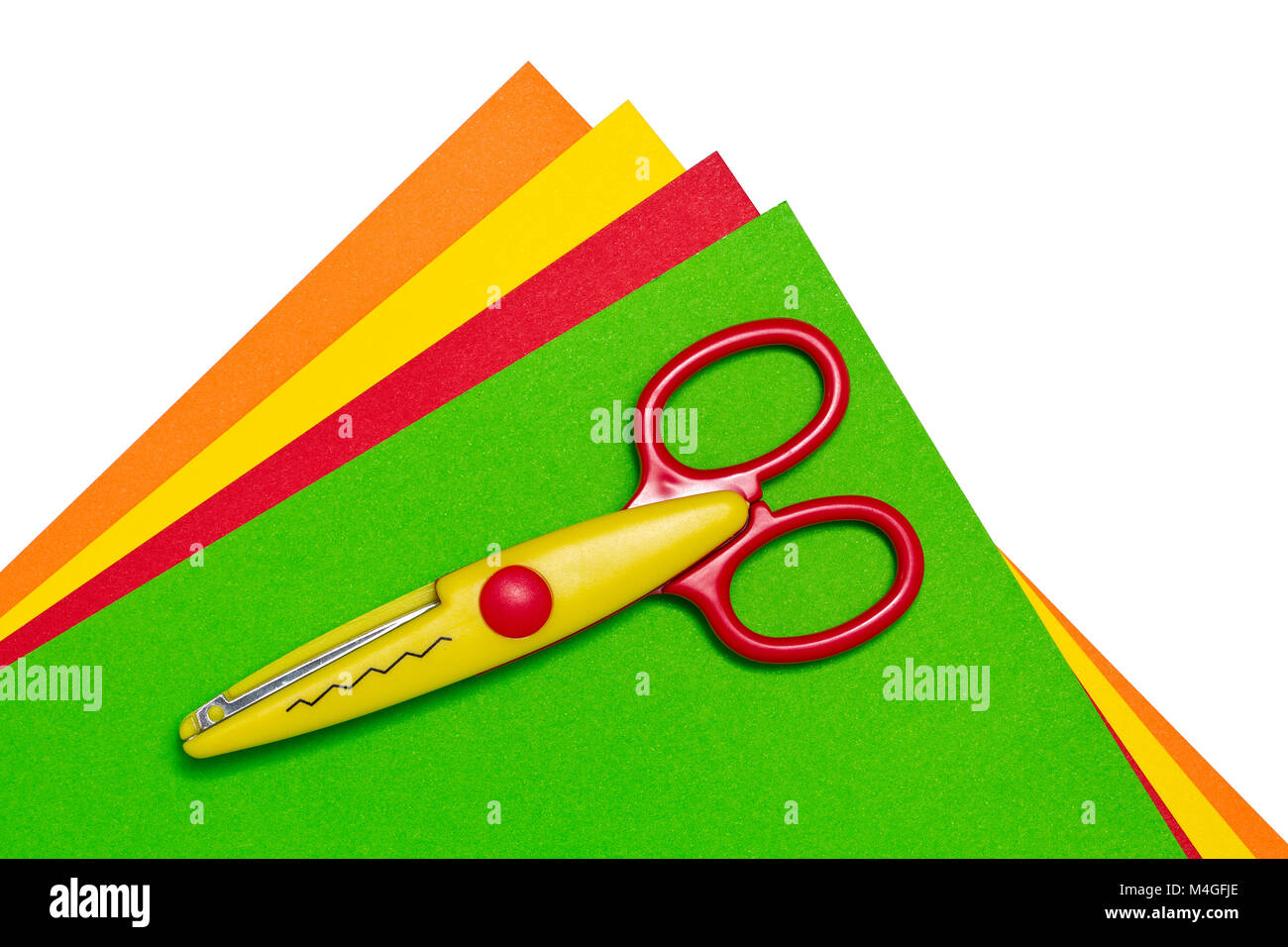 colorful paper and scissors Stock Photo - Alamy