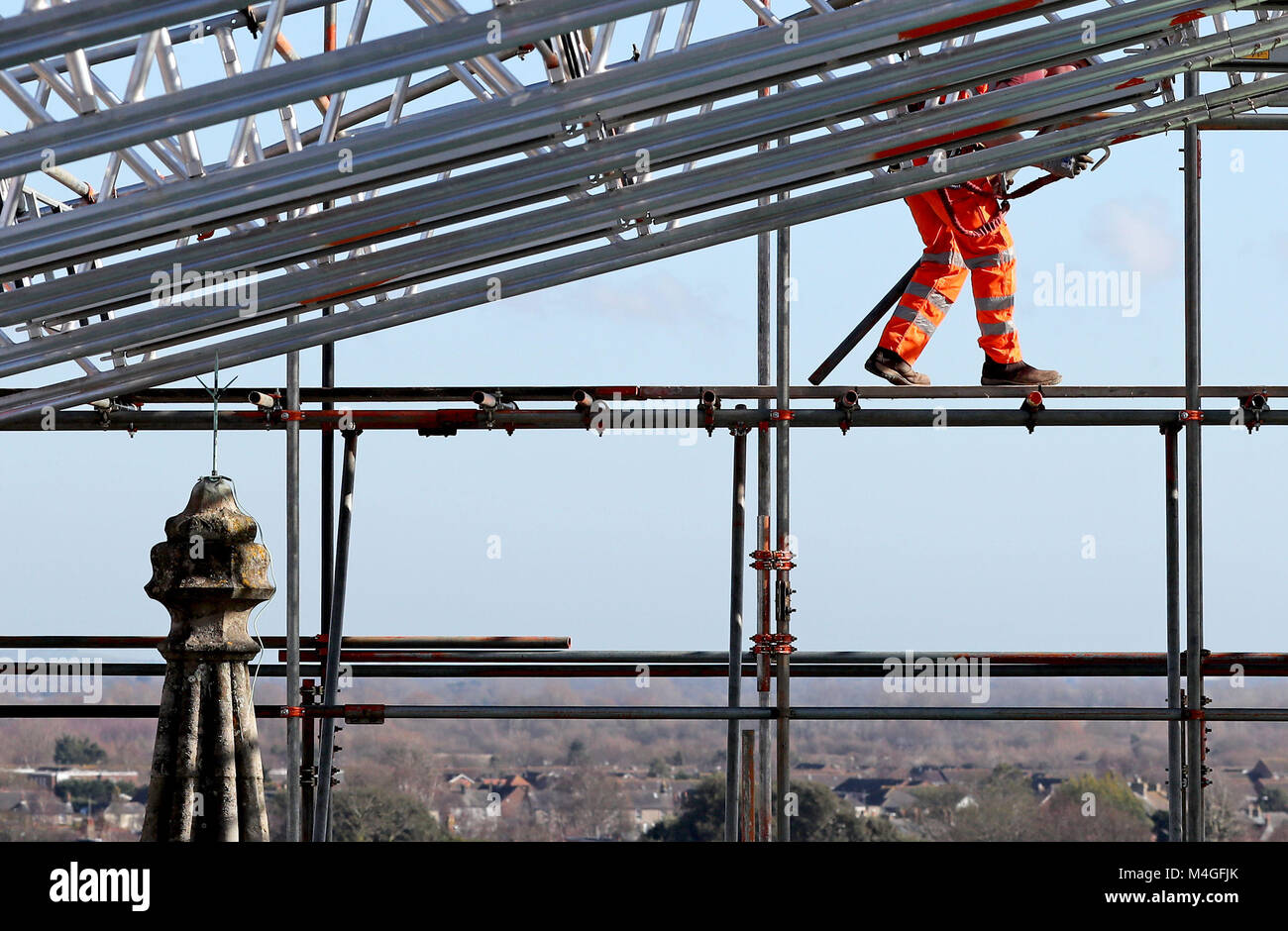 Medieval scaffolders hi-res stock photography and images - Alamy