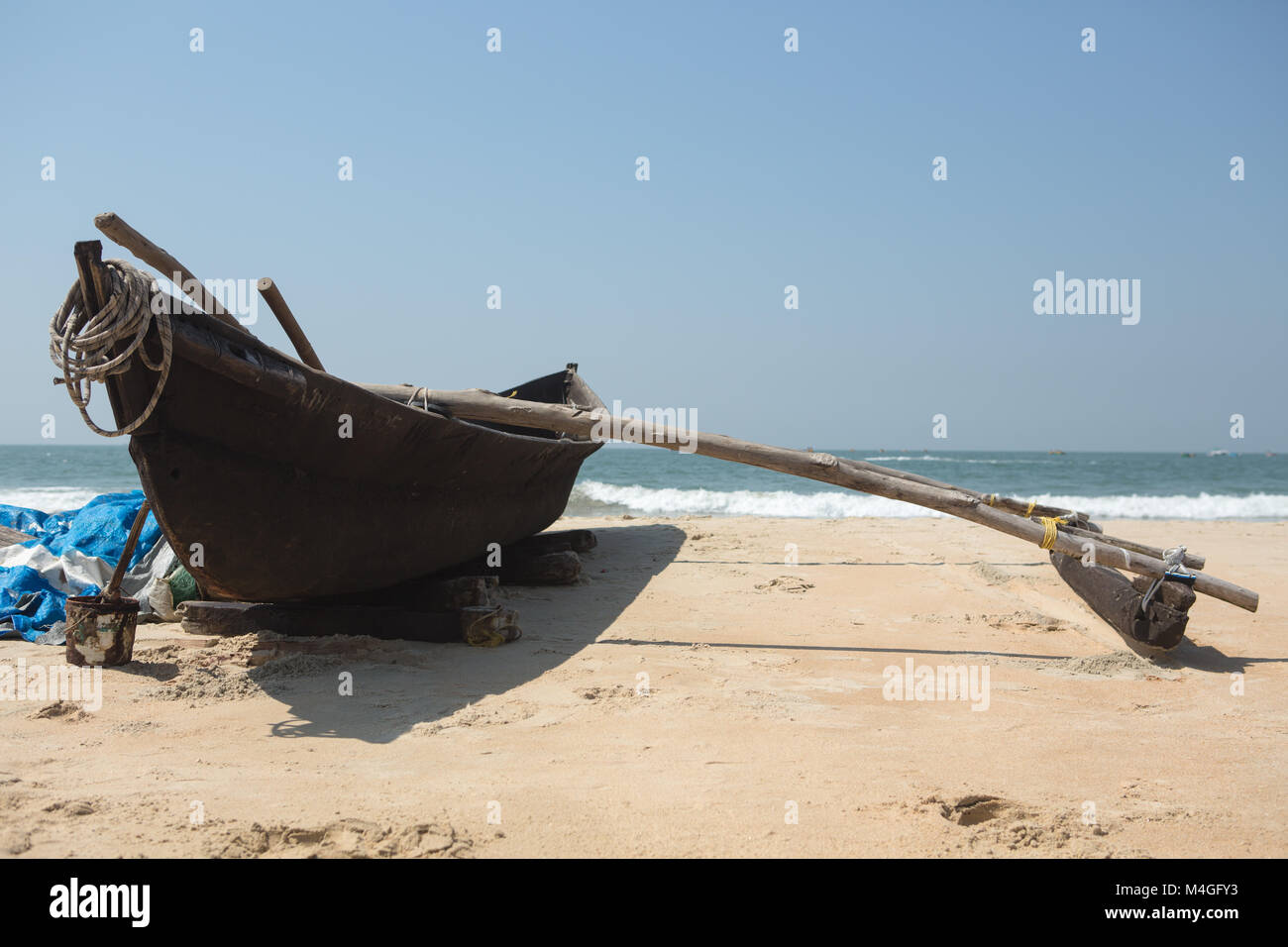 fishing boat at Colva beach ,South GOA Stock Photo - Alamy