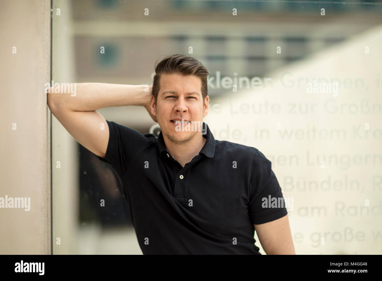 Male model posing outdoor hi-res stock photography and images - Alamy