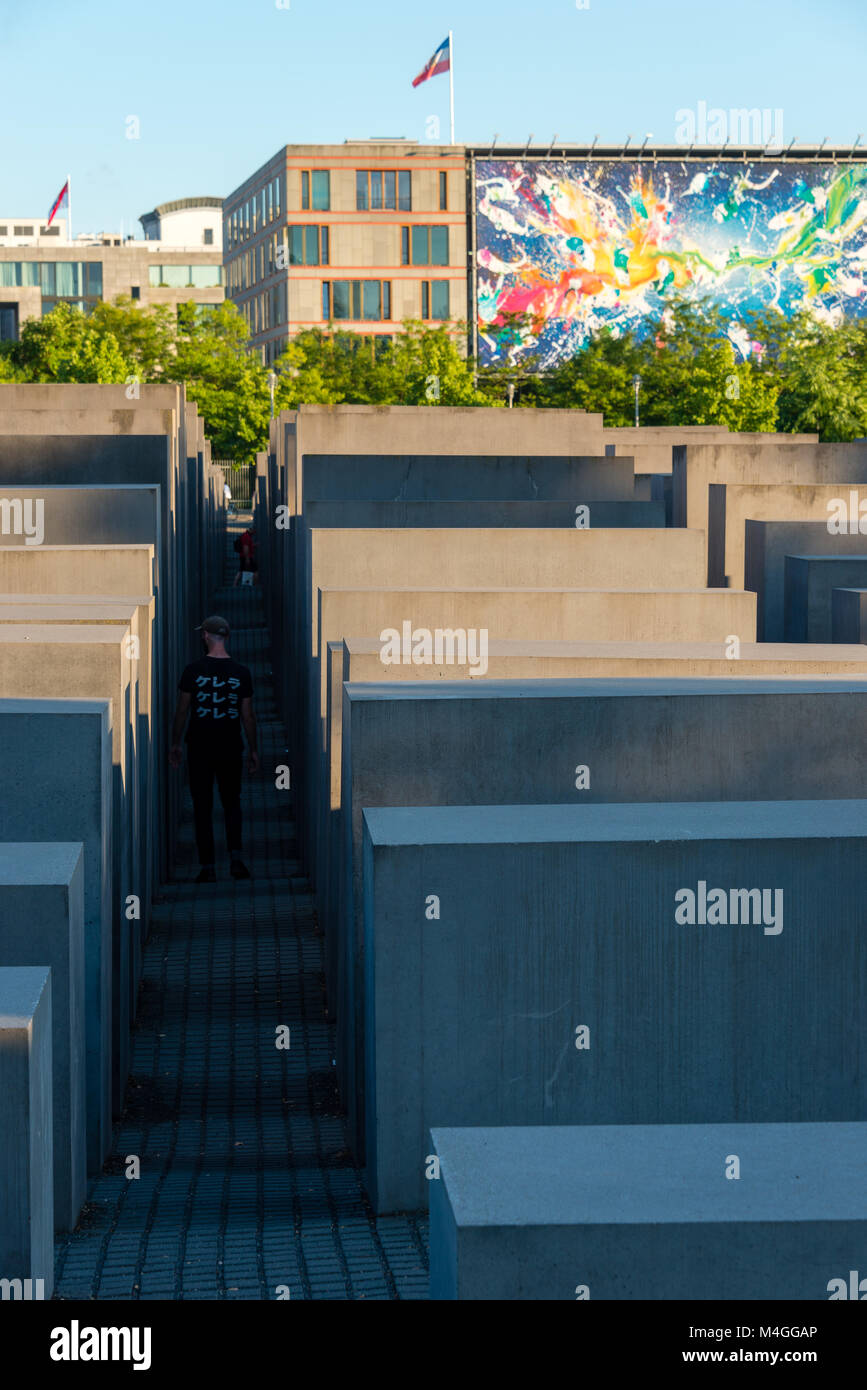 Memorial to the Murdered Jews of Europe, Holocaust Memorial Stock Photo ...