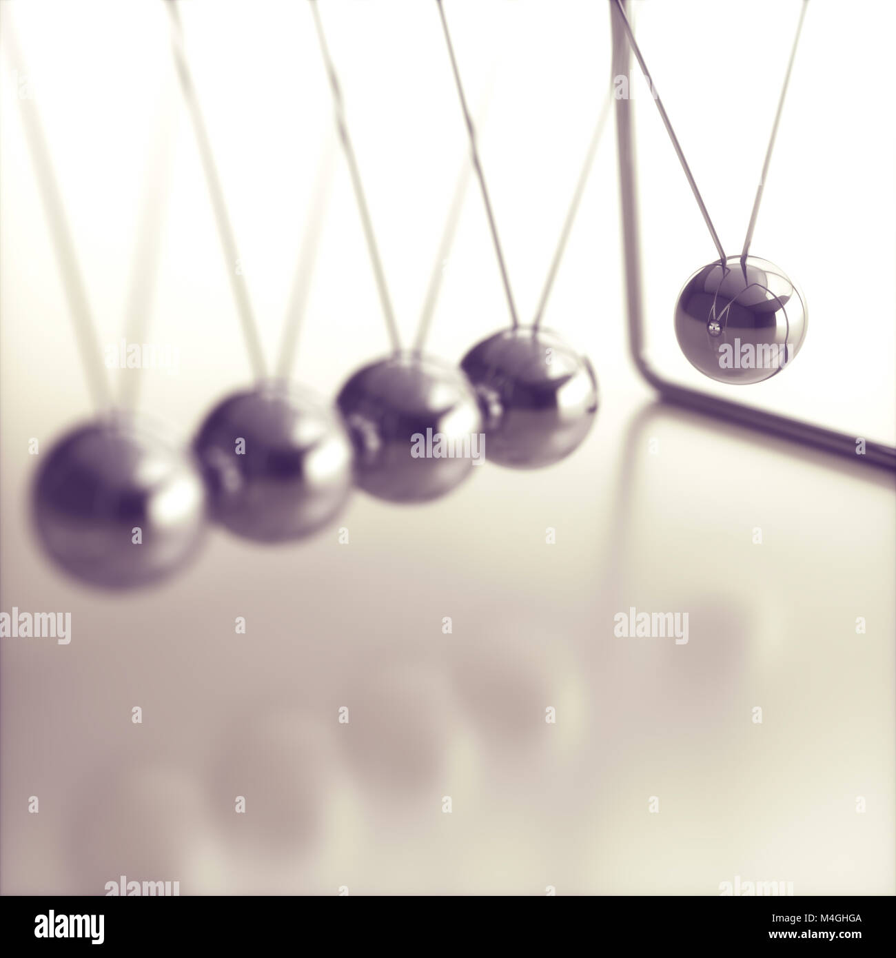 Newtons Cradle Concept High Resolution Stock Photography and Images - Alamy