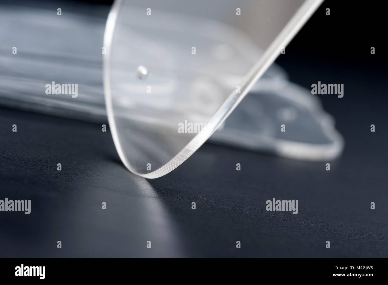 closeup clear acrylic template, acrylic plastic material Stock Photo ...