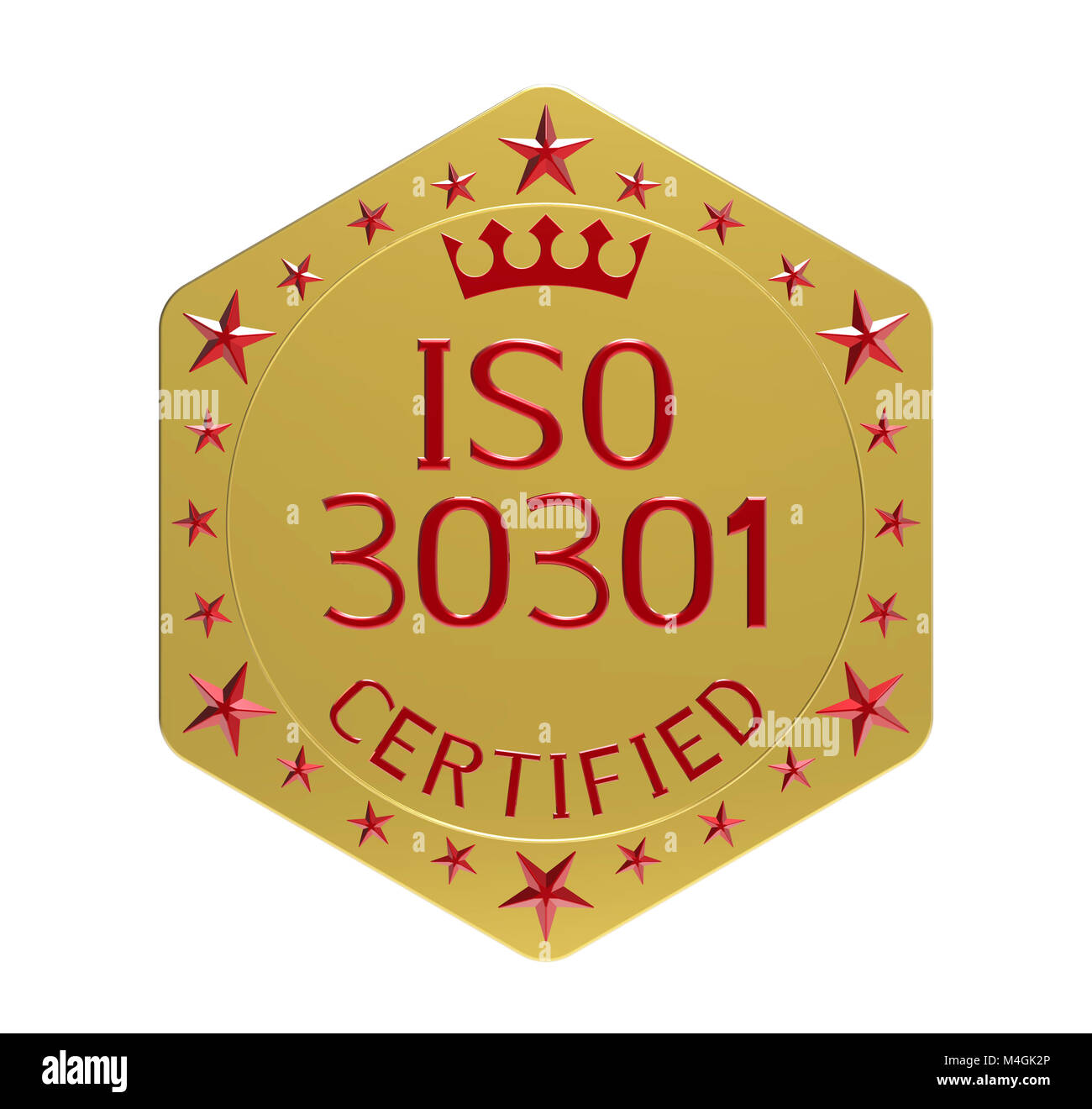 ISO 30301 standard, management systems for records, 3D render, isolated on white Stock Photo - Alamy