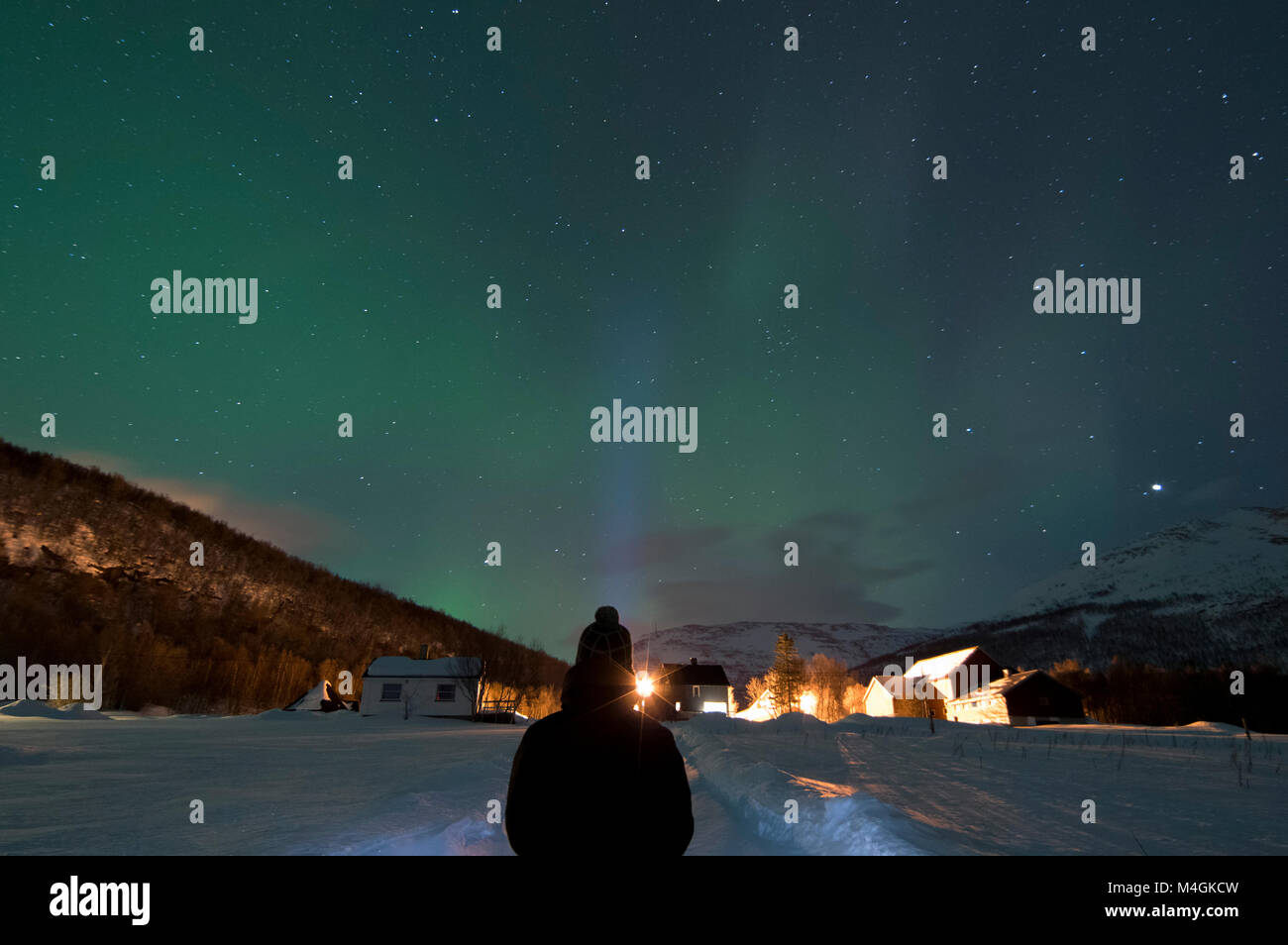 Northern lights in Alta Stock Photo - Alamy