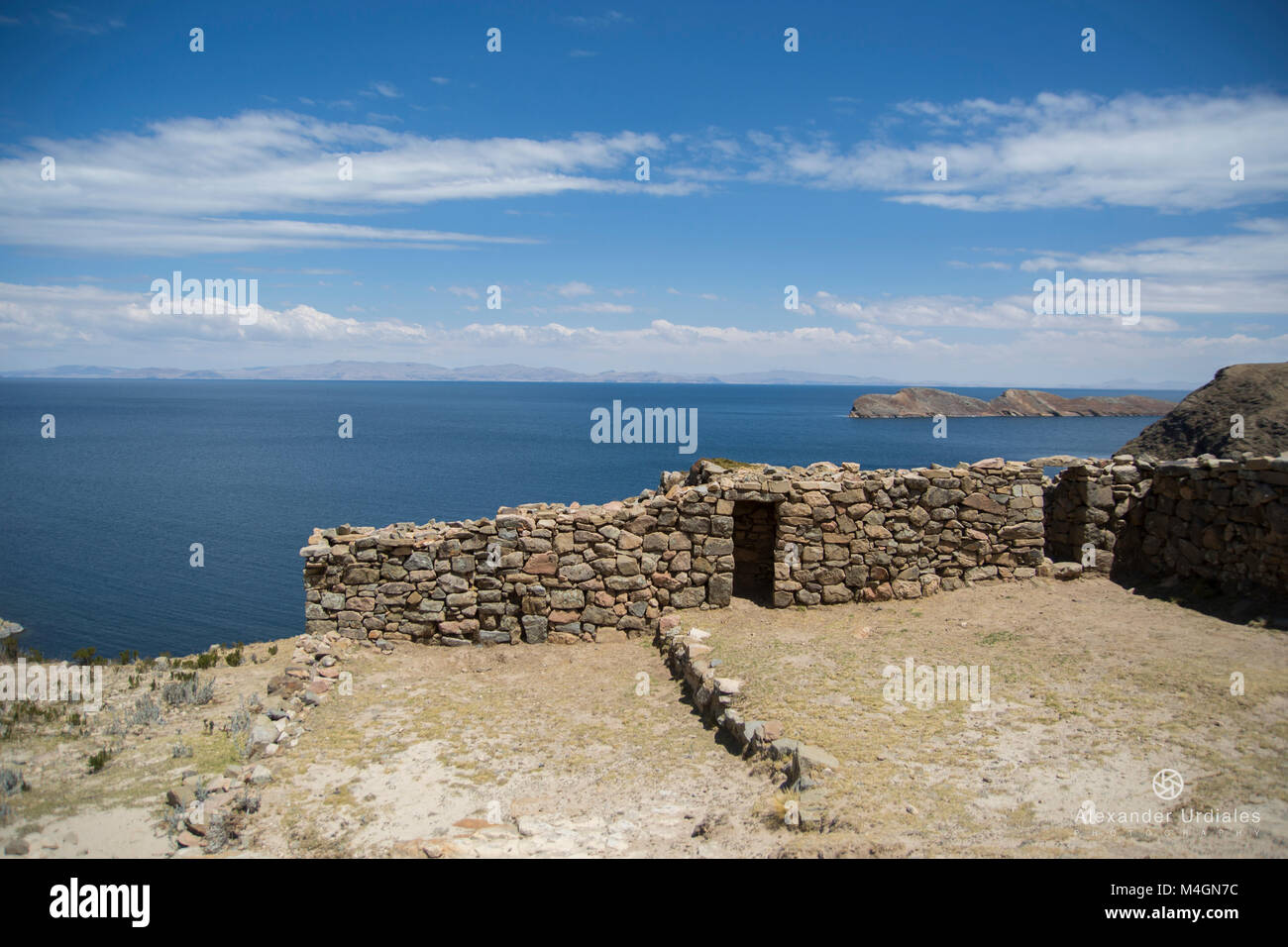 Ruins in isla del sol, Bolivia Stock Photo - Alamy