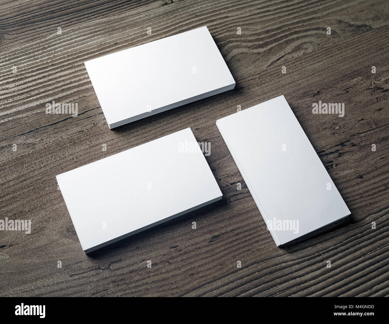 Stacks of business cards Stock Photo - Alamy