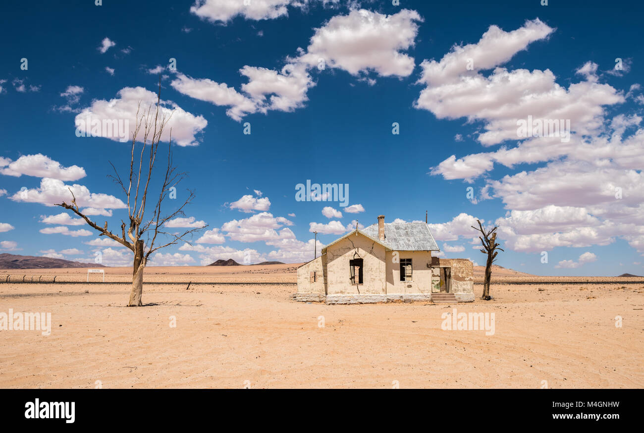 Abandoned railway station of Garub in the desert, Namibia Stock Photo ...