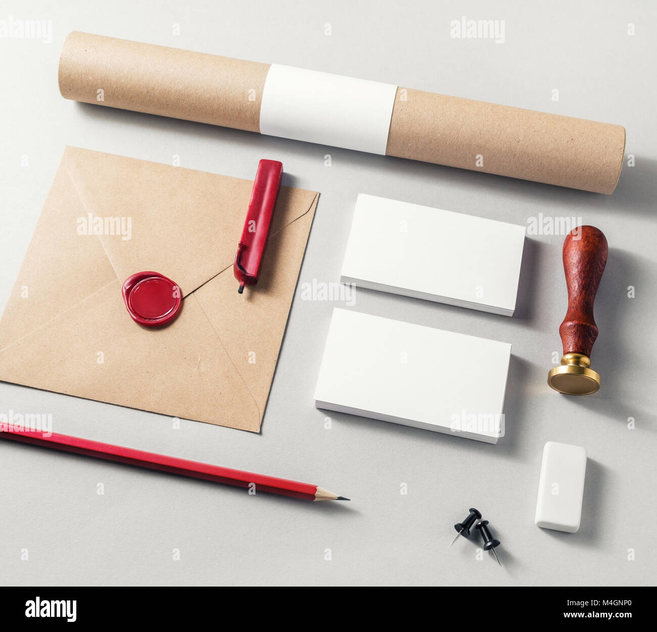 Vintage stationery elements Stock Photo - Alamy