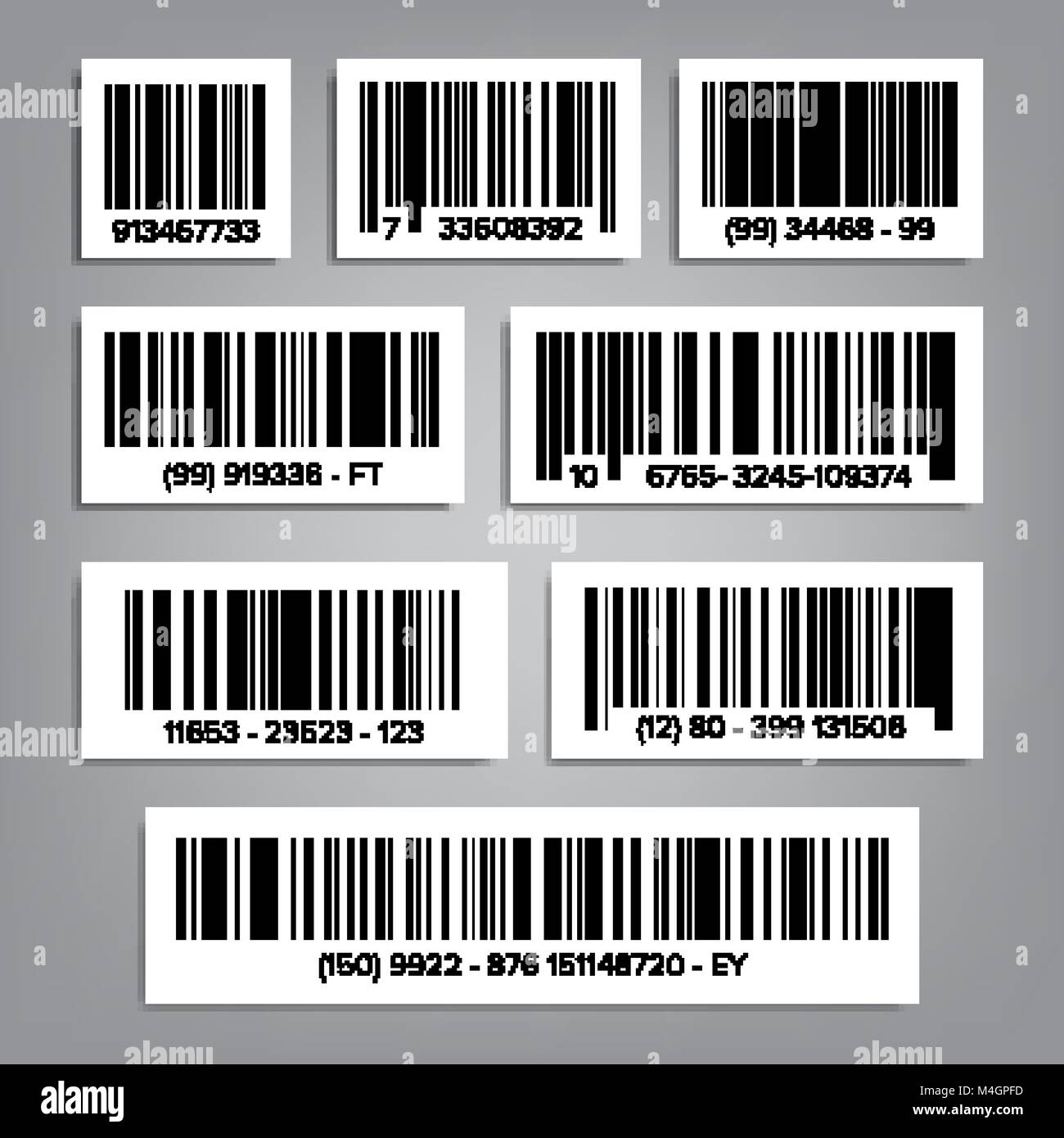 Bar Code Set Vector. Modern Simple Flat Barcode. Marketing, Fashionable Scan Sign. Isolated ...